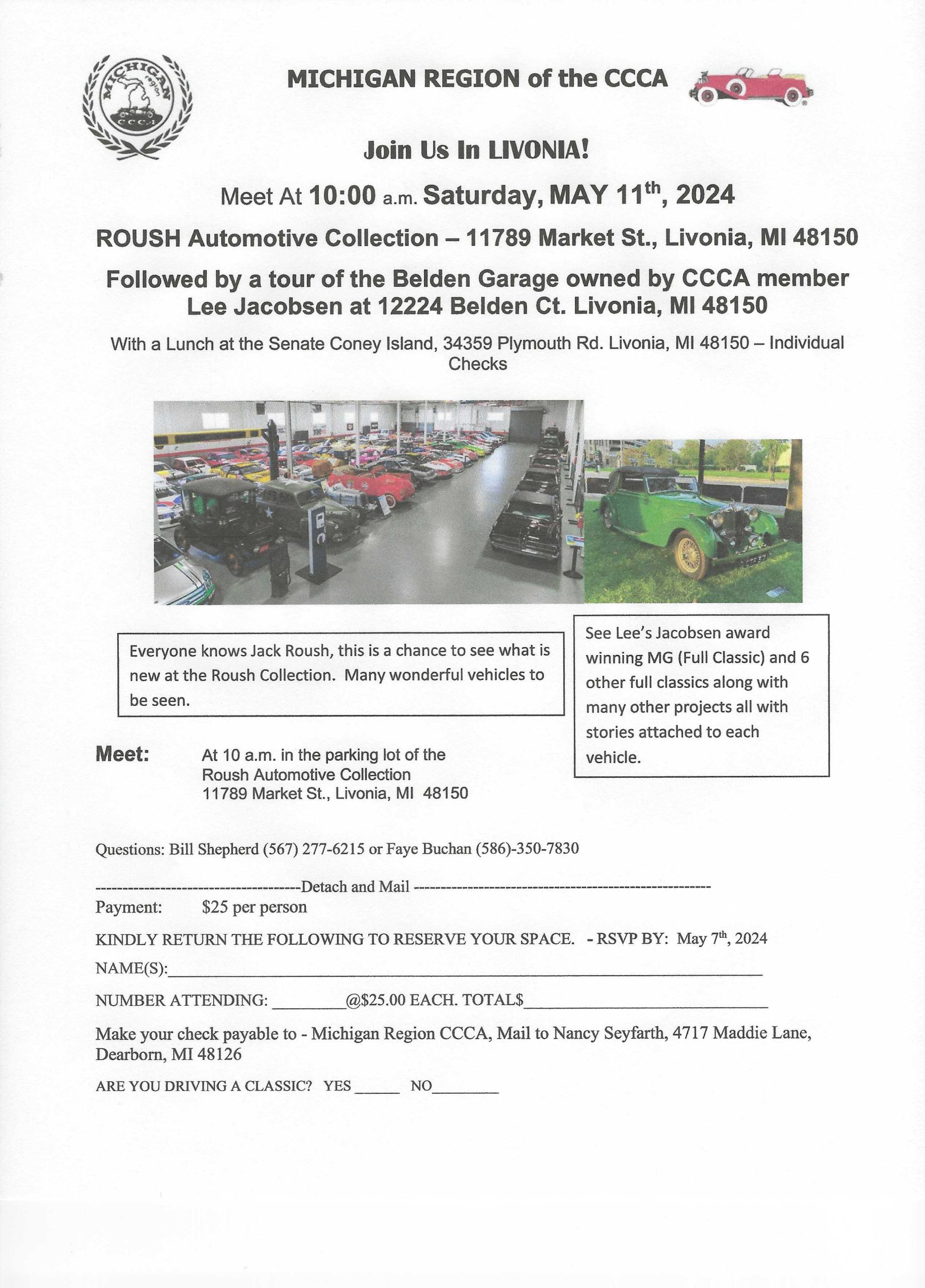 May flyer 1 | CCCA - Michigan/Ontario Region